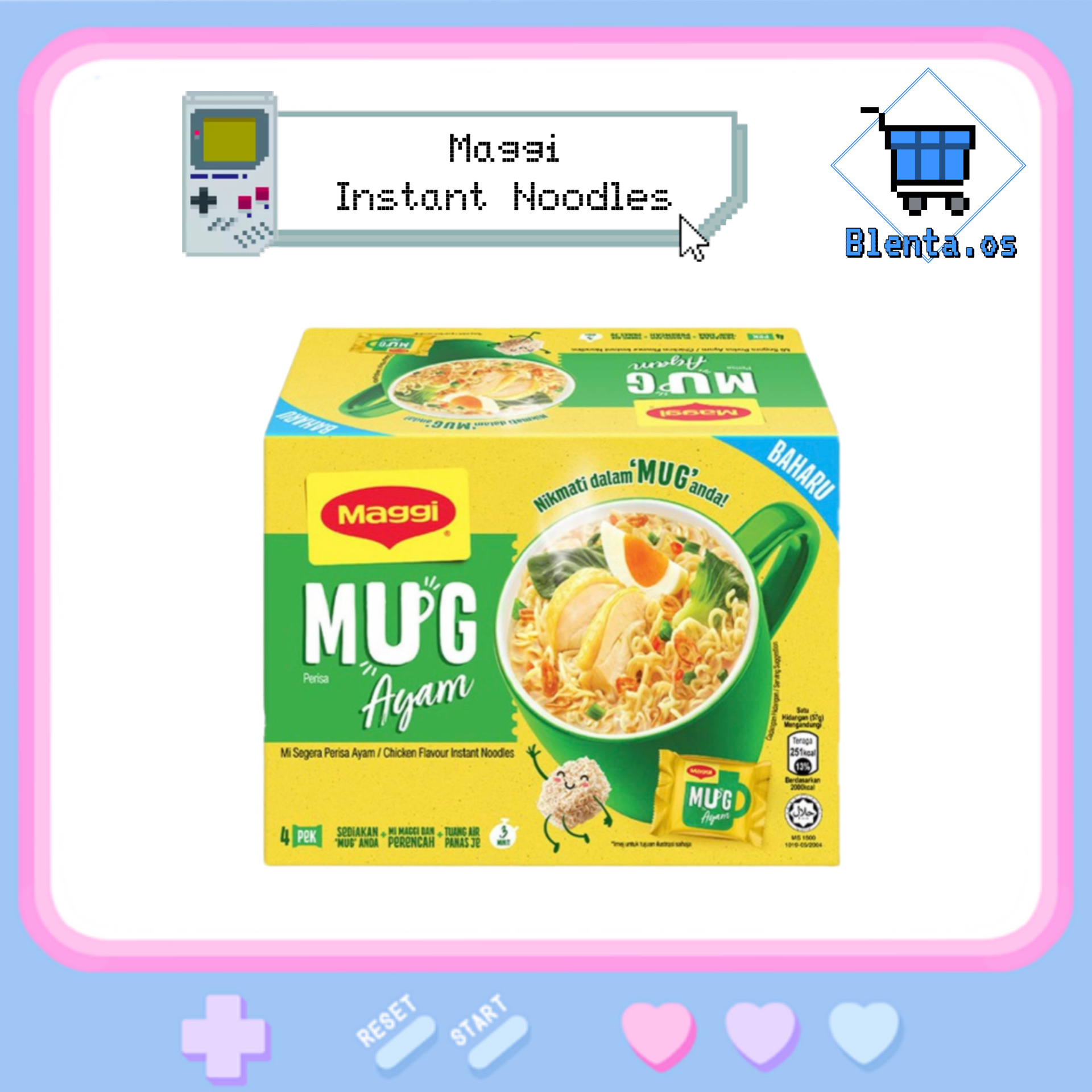 Maggi Noodles Mug Curry/Chicken 58g x 4packs Maggi Cup SG Childhood ...