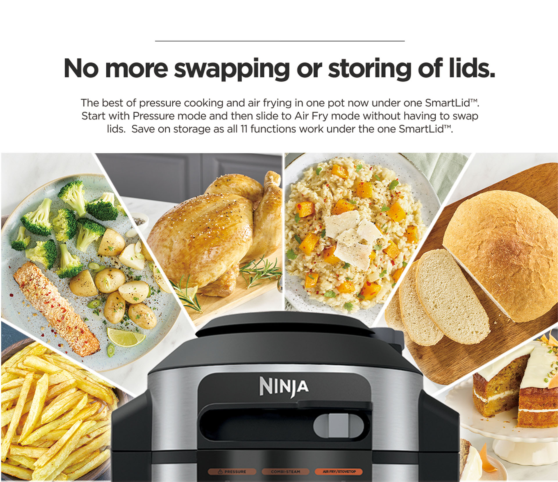 Ninja Foodi 11 in 1 SmartLid Multi cooker in one pot with 6L Capacity ...