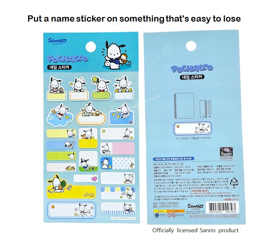 [SANRIO] NAME STICKER (Pompompurin/Kitty/Pochacco) | Shopee Malaysia