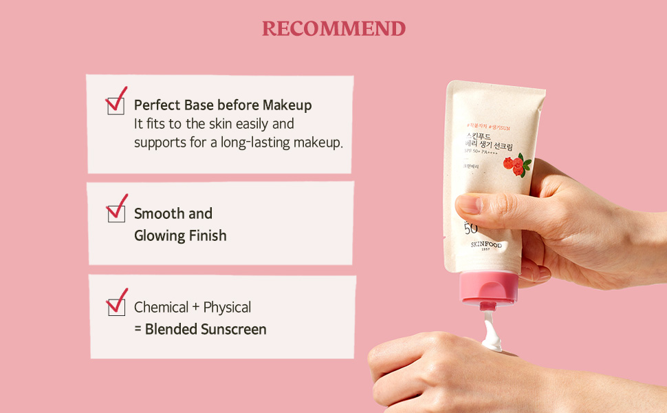 [SKINFOOD Official] Berry Glowing Hybrid Sunscreen 50ml SPF 50+ PA ...