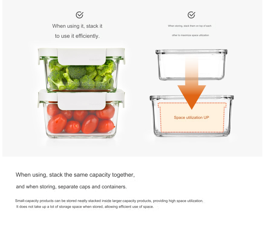 Glasslock Korea Essential Food Container 6 types of Set | Shopee Malaysia