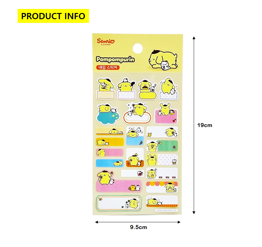 [SANRIO] NAME STICKER (Pompompurin/Kitty/Pochacco) | Shopee Malaysia