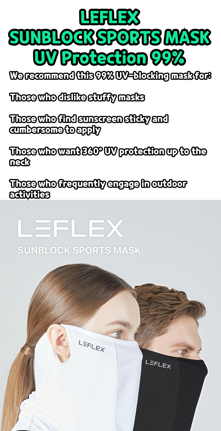 LeFlex UV Protection Golf Mask Face Sunshade Women Men Cool Premium free size 3Color(Black ...