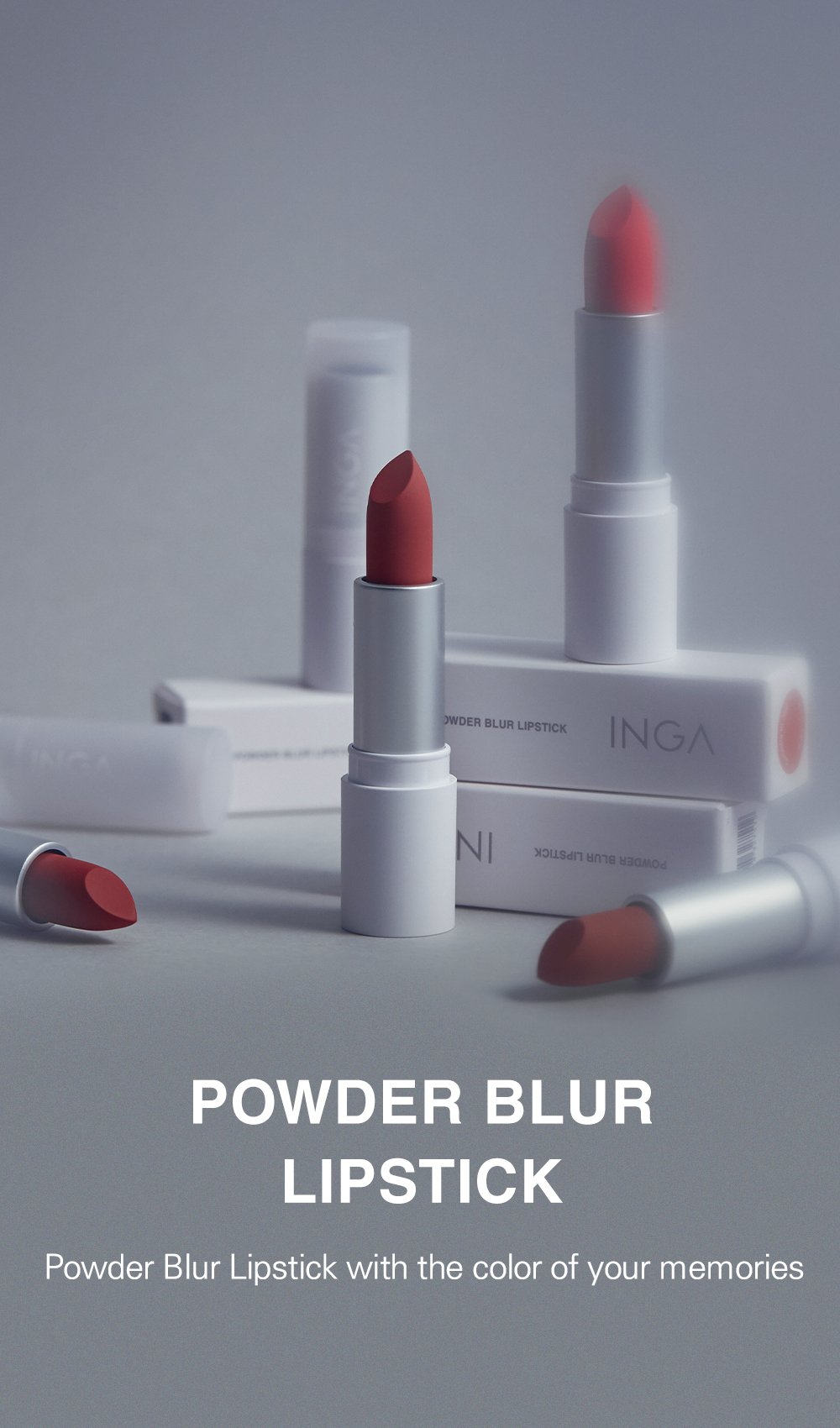 INGA Powder Blur Matte Lipstick (4 colors) | Shopee Malaysia