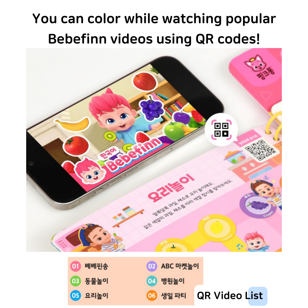 Pinkfong Bebefinn Magic Water Book Water Painting Book Bebefinn Doodle ...