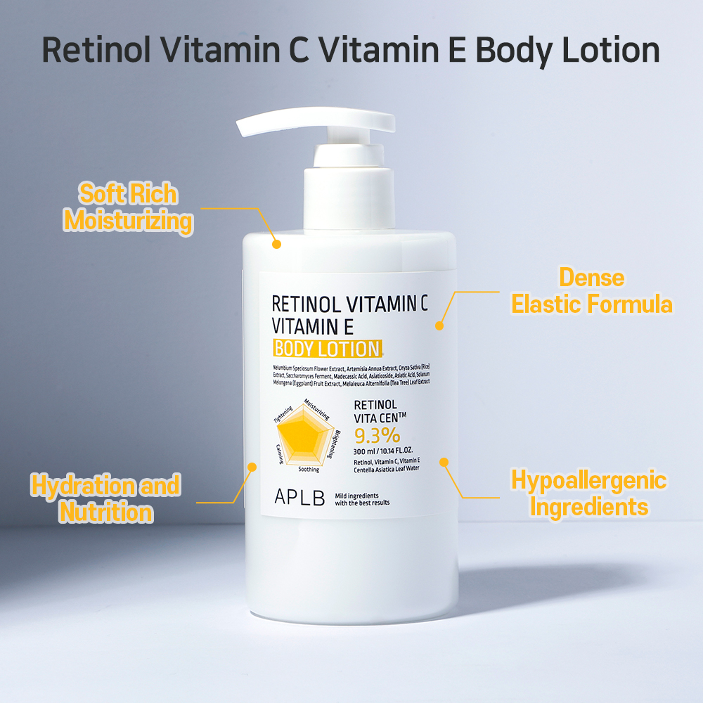 APLB RETINOL VITAMIN C VITAMIN E BODY LOTION 300ml | Shopee Malaysia