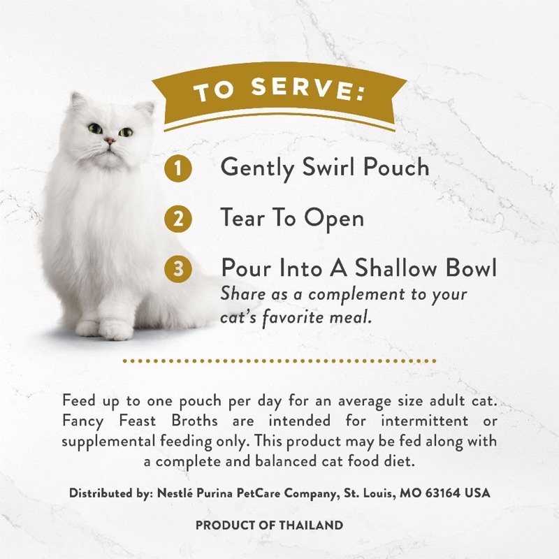 Fancy Feast Broth Adult Cat Wet Pouch Food 40g x 16 {Bundle Of 16 ...