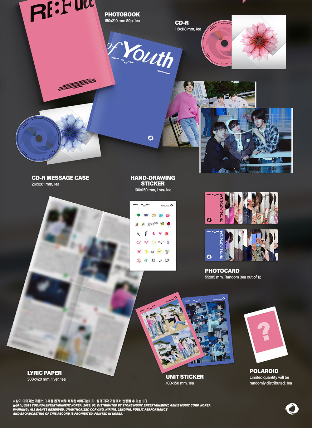 [POB][3 SET] TEMPEST [RE: Full of Youth] 6th MINI ALBUM (1st Apr.2025 ...