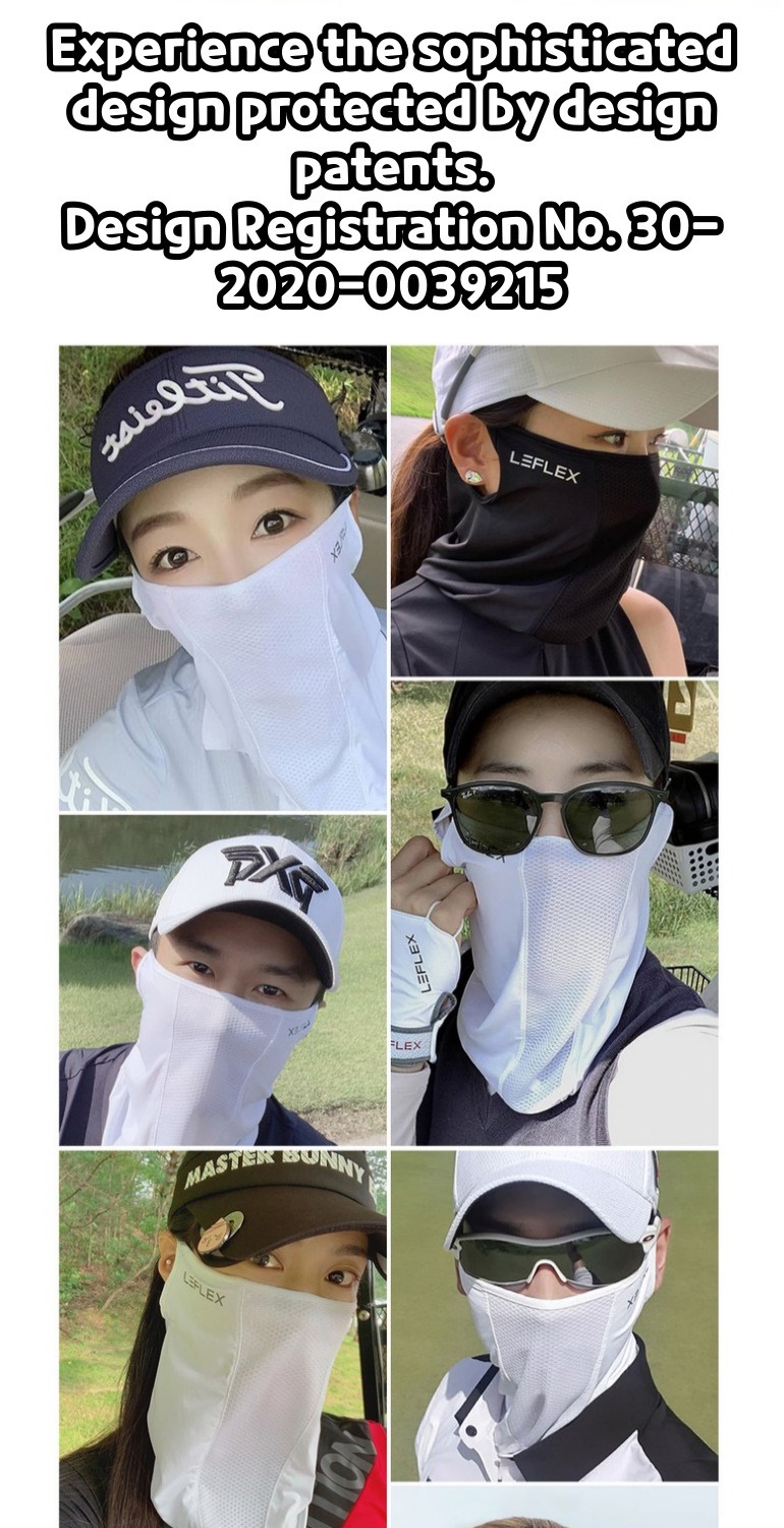 LeFlex UV Protection Golf Mask Face Sunshade Women Men Cool Premium ...