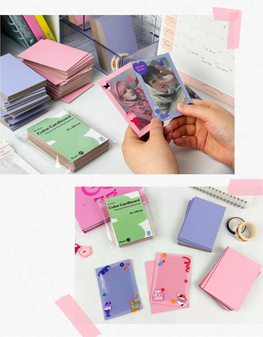 Photocard Packing Protector Colour Cardboard 15pcs 70x100 ATEEZ STATY ...