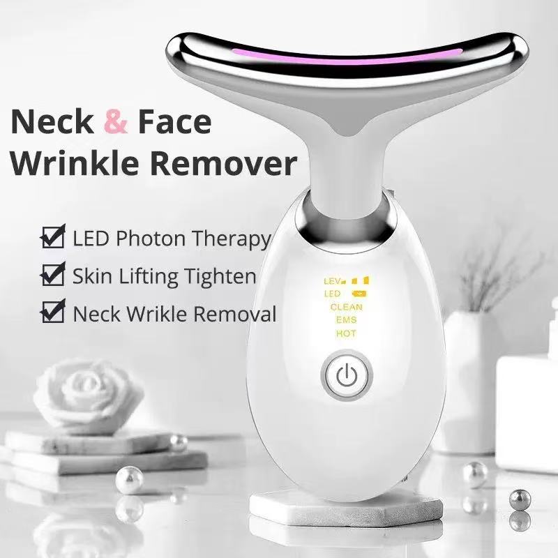 Skin Rejuvenate Device Neck Face Massager 7 IN 1 Beauty Device Reduce ...