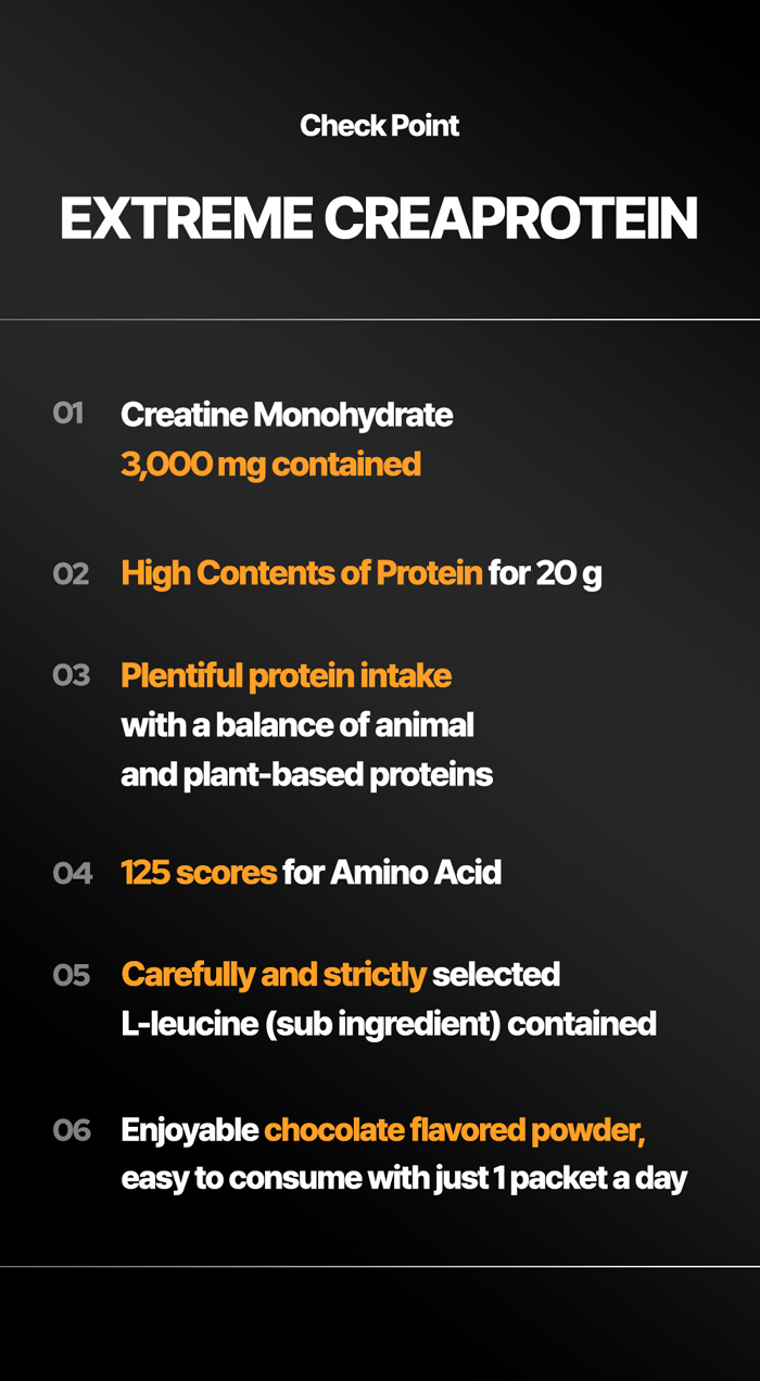 [Extreme] Creaprotein, Creatine + Protein Powder Support Muscle ...