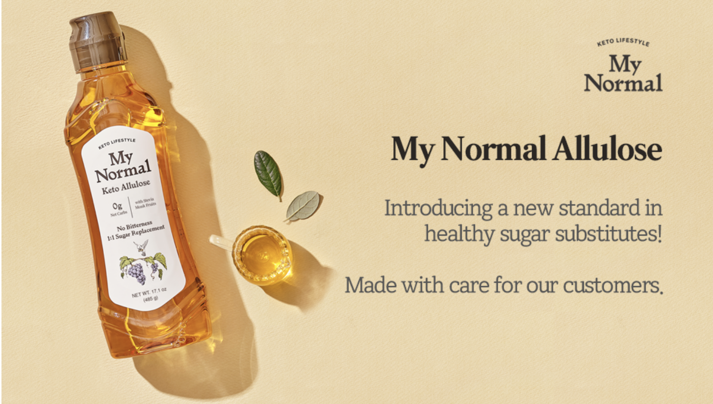 [My Normal] Keto Allulose 485g Allulose, Monk Fruit and Stevia Blend ...