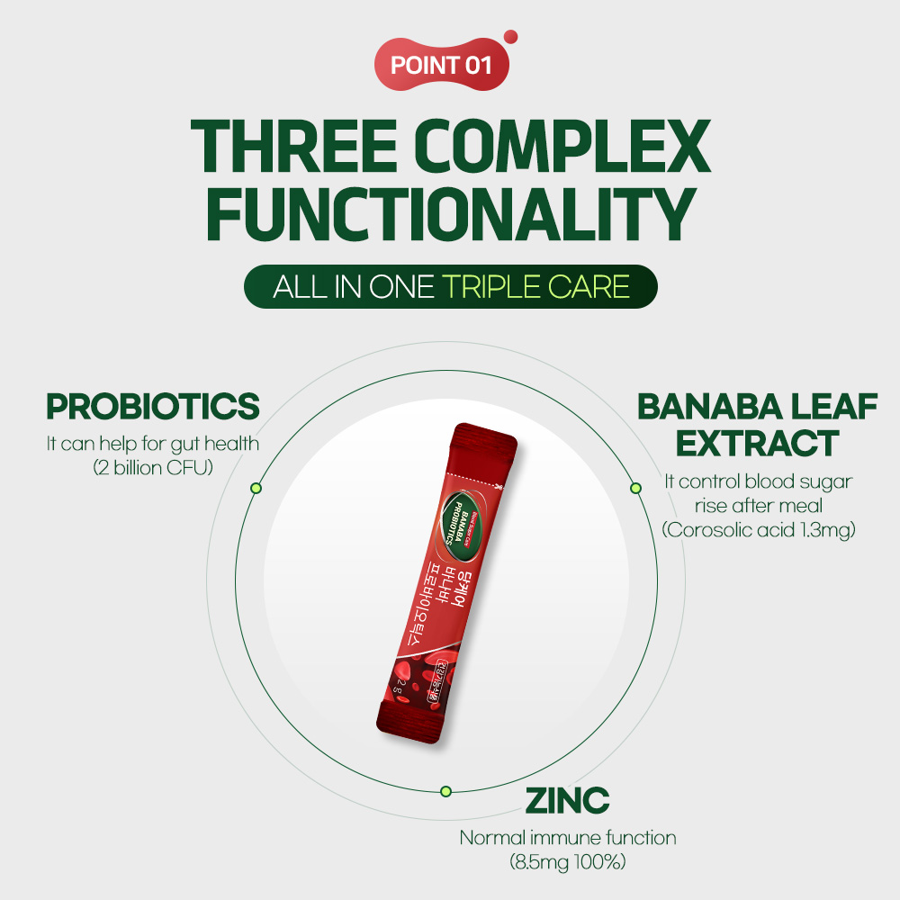 Funeat HALAL Blood Sugar Care Banaba Probiotics(30pouch) - Zero Sugar ...
