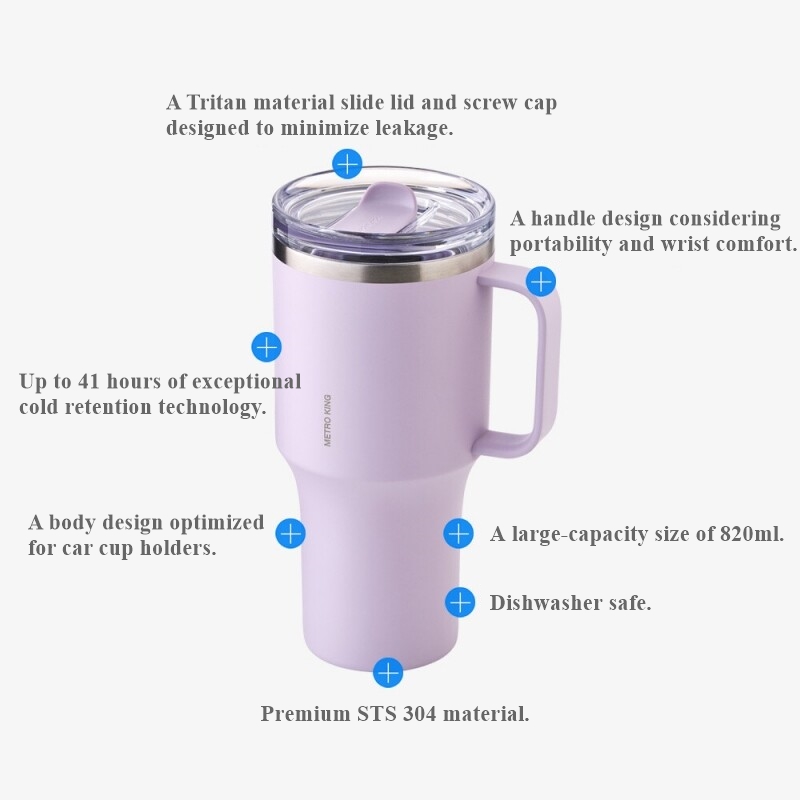 LocknLock New Metro King Tumbler 820ml Dishwasher Safe Thermal Thermos ...