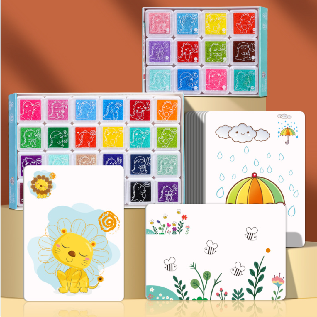 Art And Craft Children Portable Fingerprint Painting Set Colouring Set ...