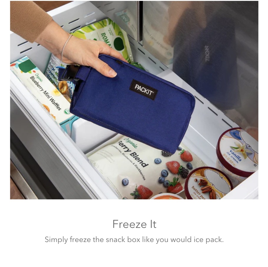 PackIt Freezable Snack Box Bag 0.8L - Built-In EcoFreeze Gel Snacks ...