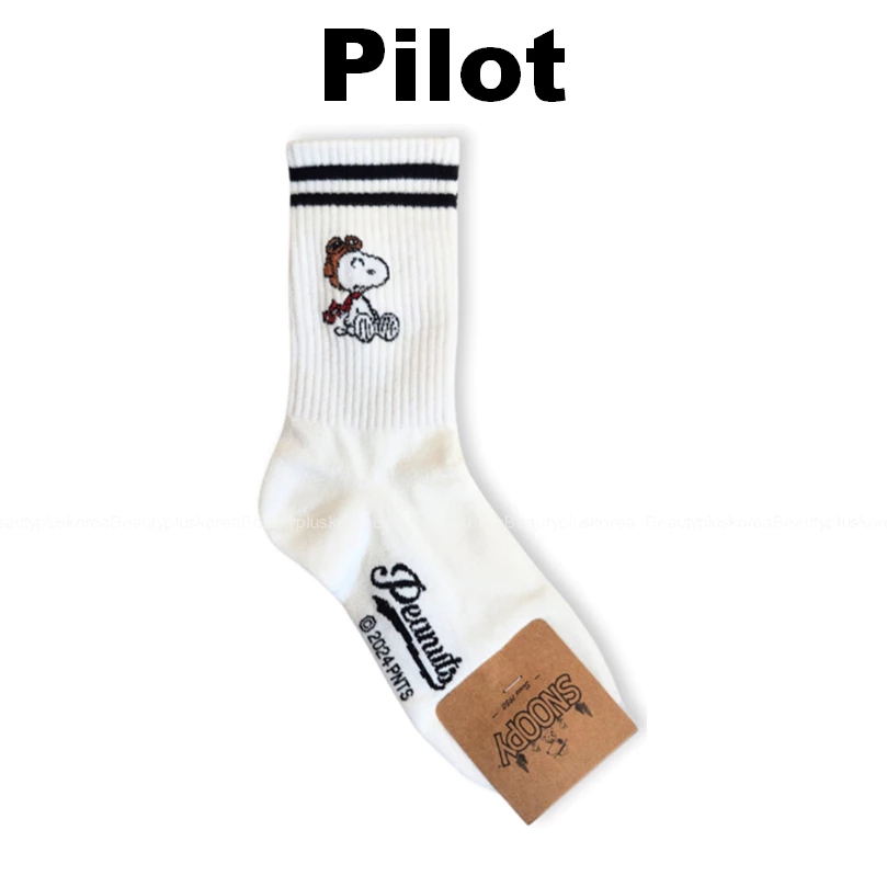 [SNOOPY] Two Lines Socks (Pilot / Hungry) | Shopee Malaysia