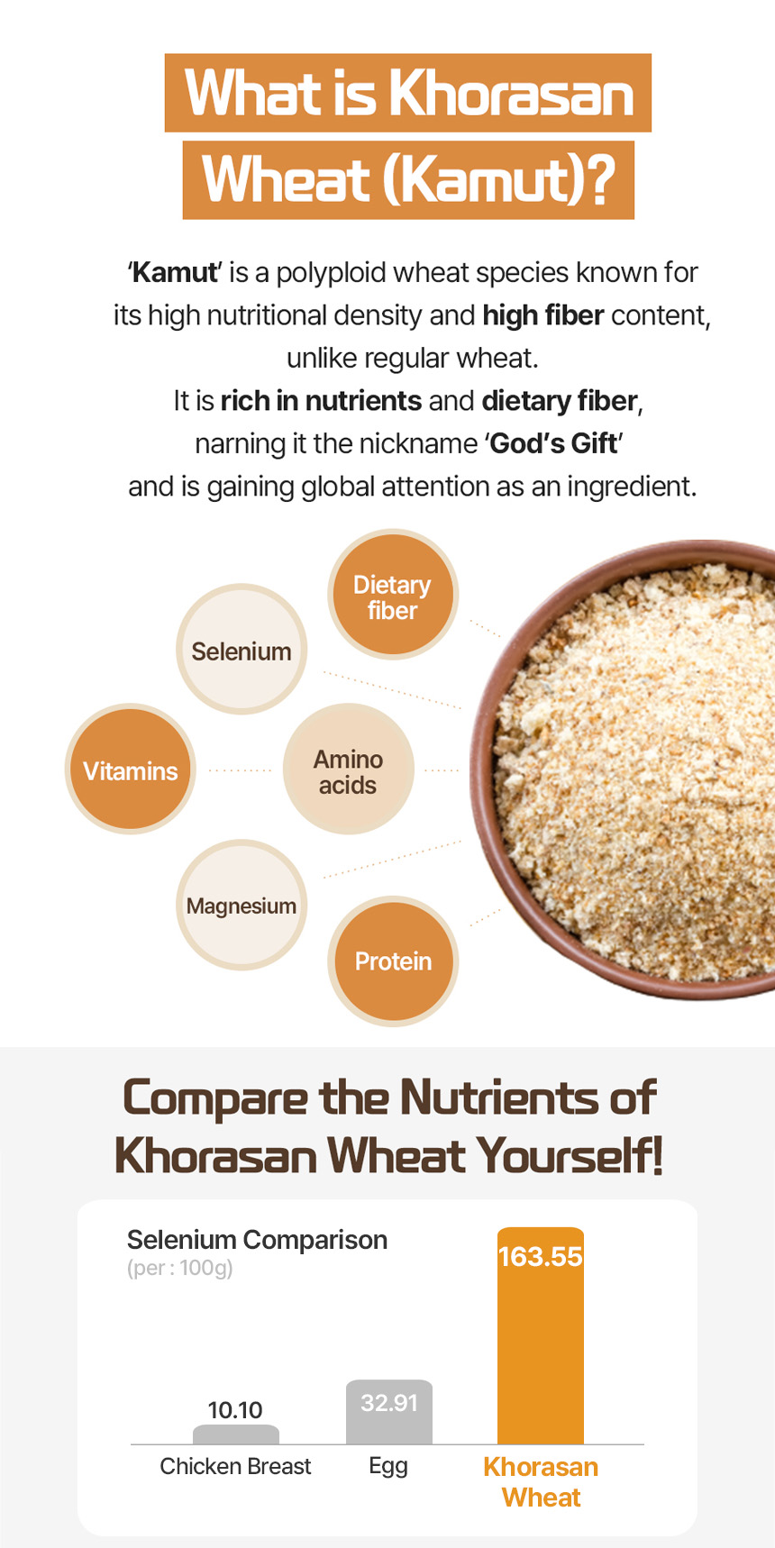 [GGMG] Khorasan Wheat Kamut Grain Fermentation Enzyme Premium Tablets ...