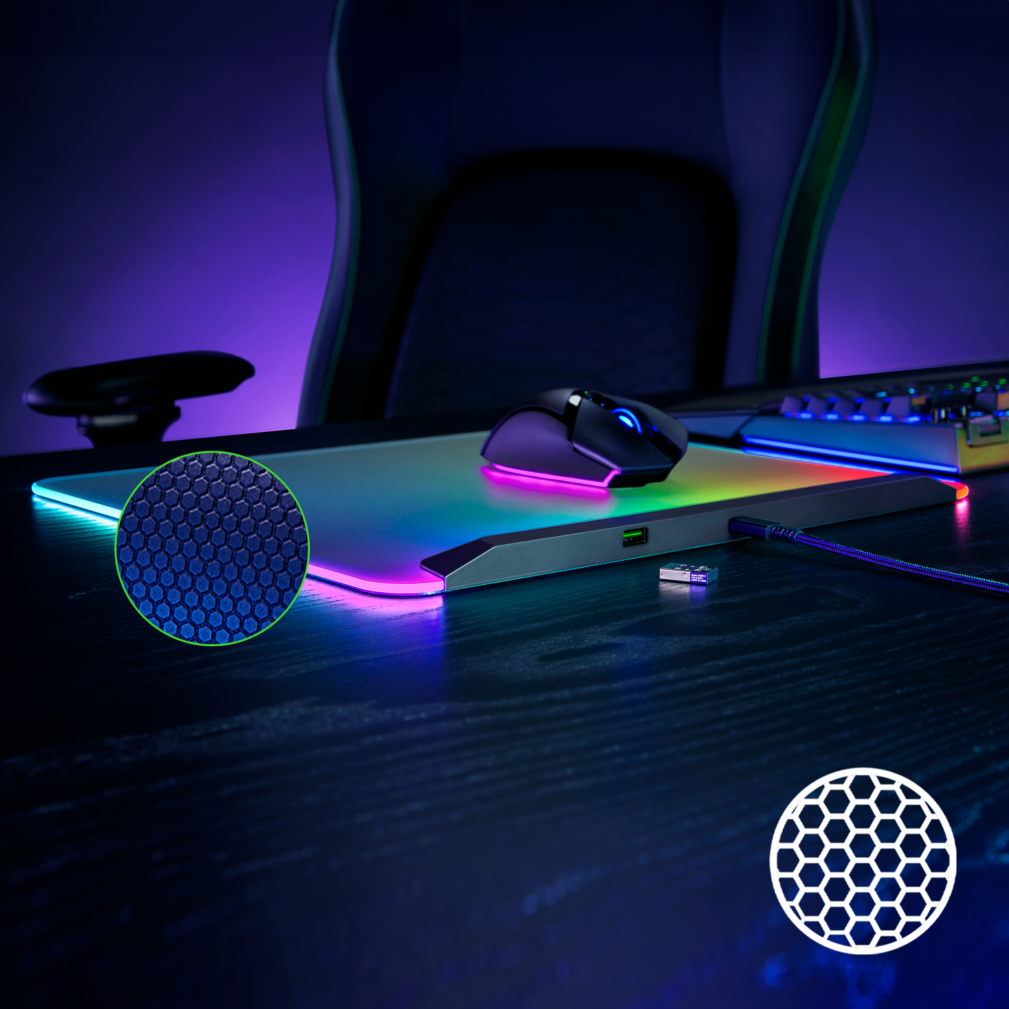 Razer Firefly V2 Pro Fully Illuminated RGB Gaming Mouse Mat Mouse Pad | Shopee Malaysia