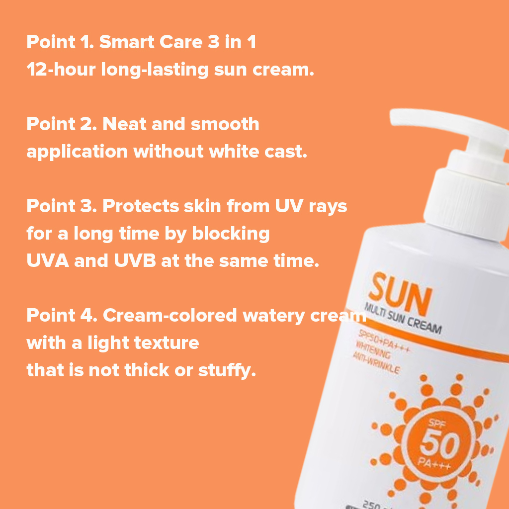 ★Foodaholic★ Multi Sun Cream Pump SPF50+PA+++ 250ml TOPKOREA Shipping ...