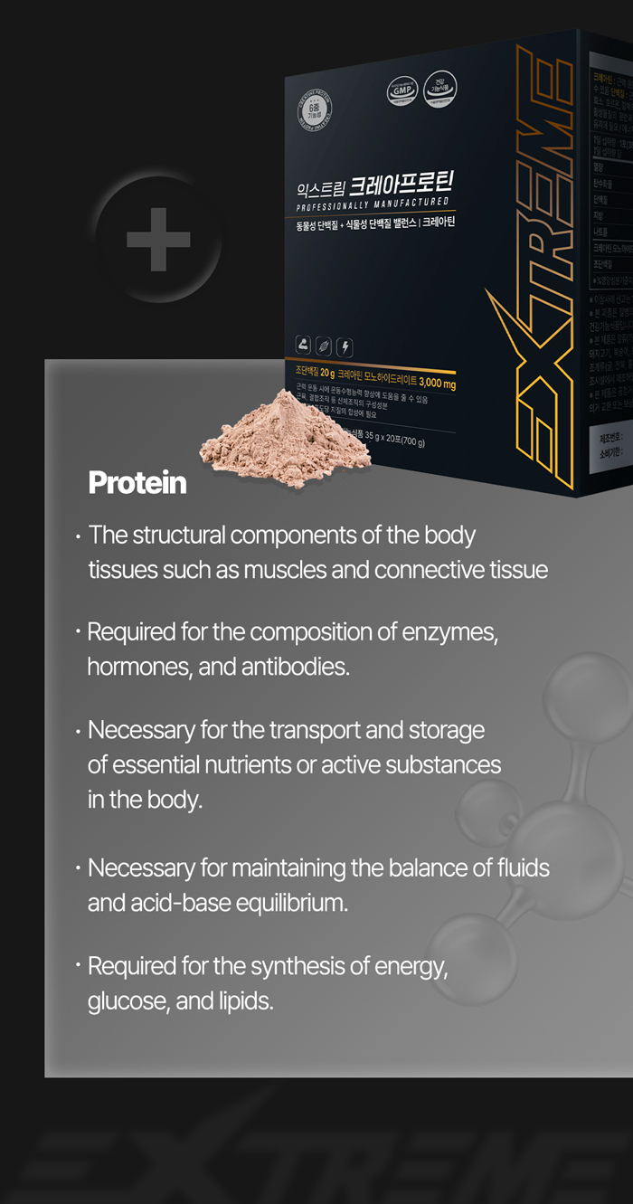 [Extreme] Creaprotein, Creatine + Protein Powder Support Muscle ...