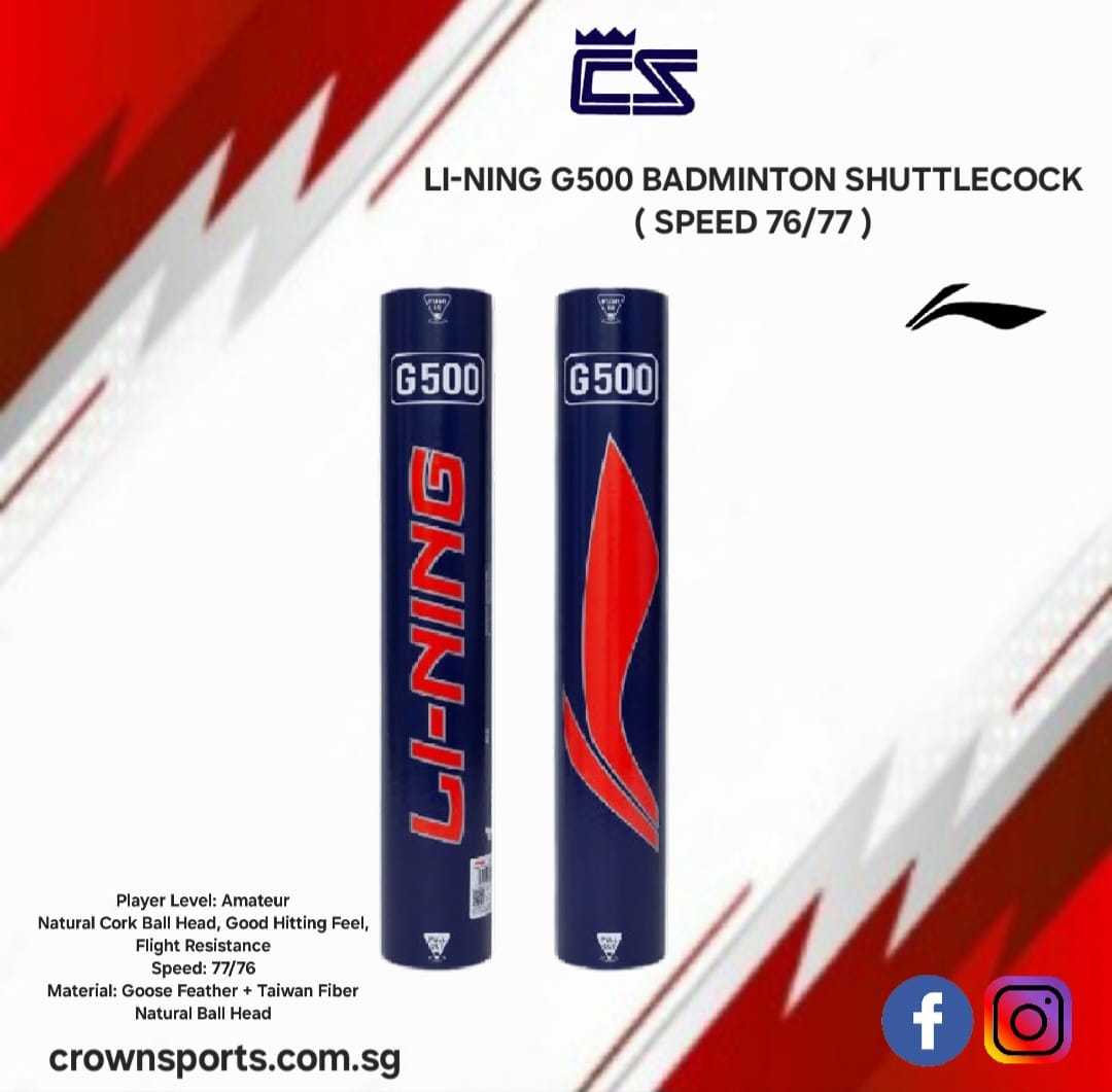 LI-NING G500 BADMINTON SHUTTLECOCK ( SPEED 76/77 ) | Shopee Malaysia