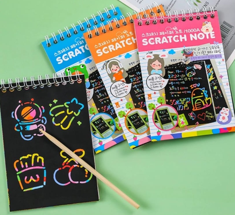 LARGE Kids Scratch Book Children Day Writing Drawing Birthday Party ...