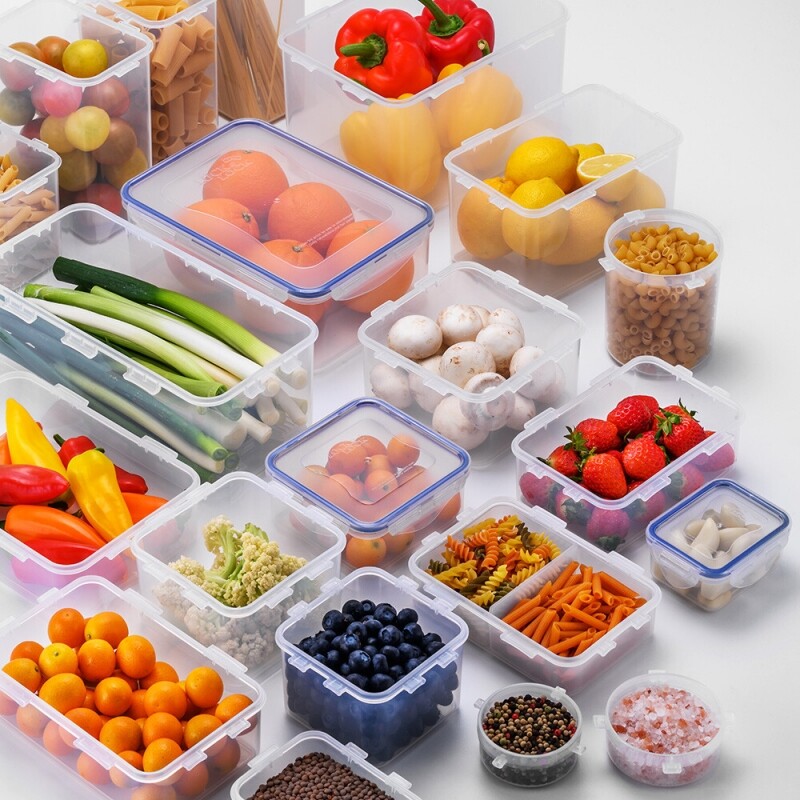 LocknLock 360ml Divided Classic Airtight Rectangular Food Storage ...