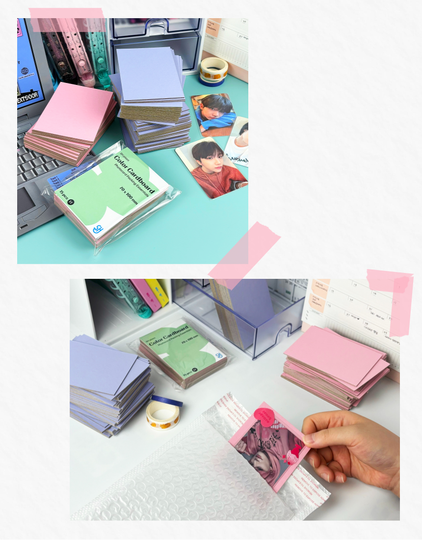 Photocard Packing Protector Colour Cardboard 15pcs 70x100 ATEEZ STATY ...