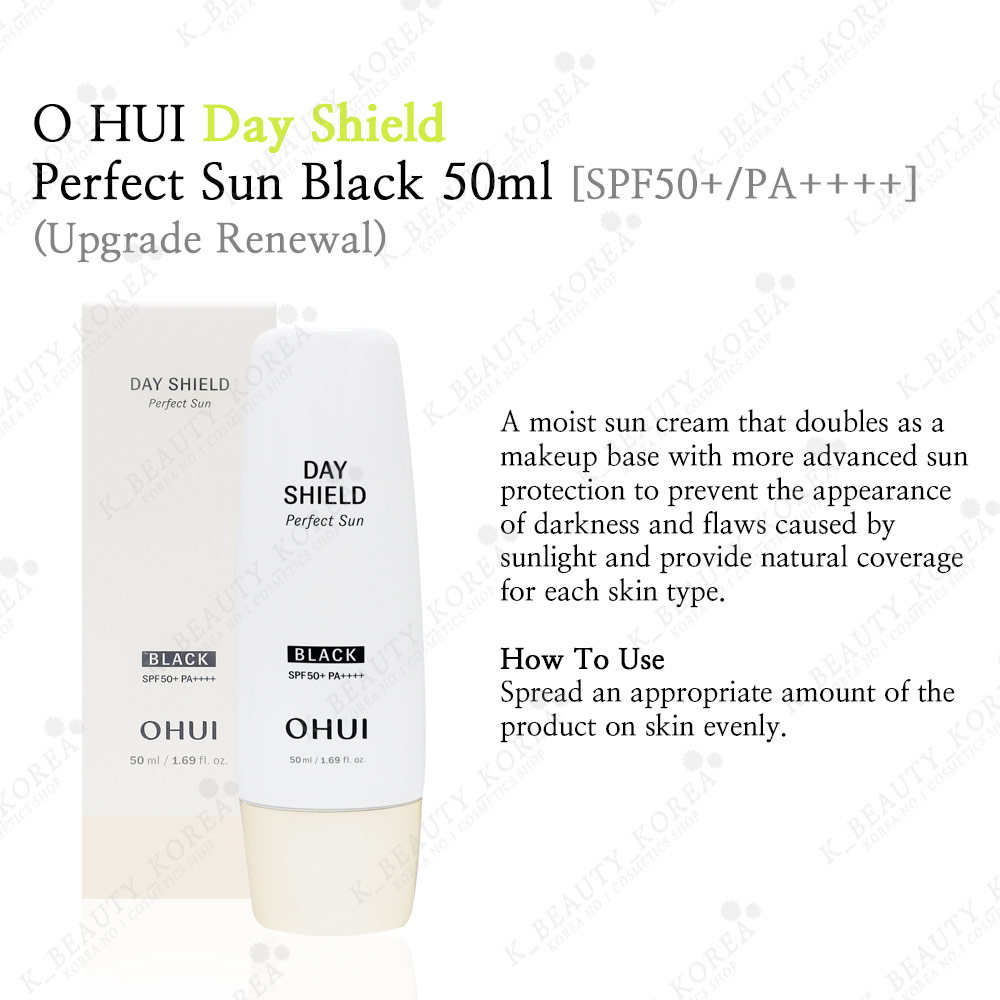 [O HUI] Day Shield Perfect Sun Black 50ml (SPF50+ / PA++++) / Facial ...