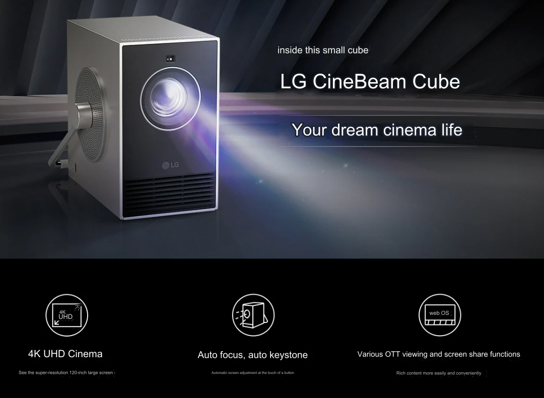 LG Cinebeam Qube 4K Projector | Shopee Malaysia