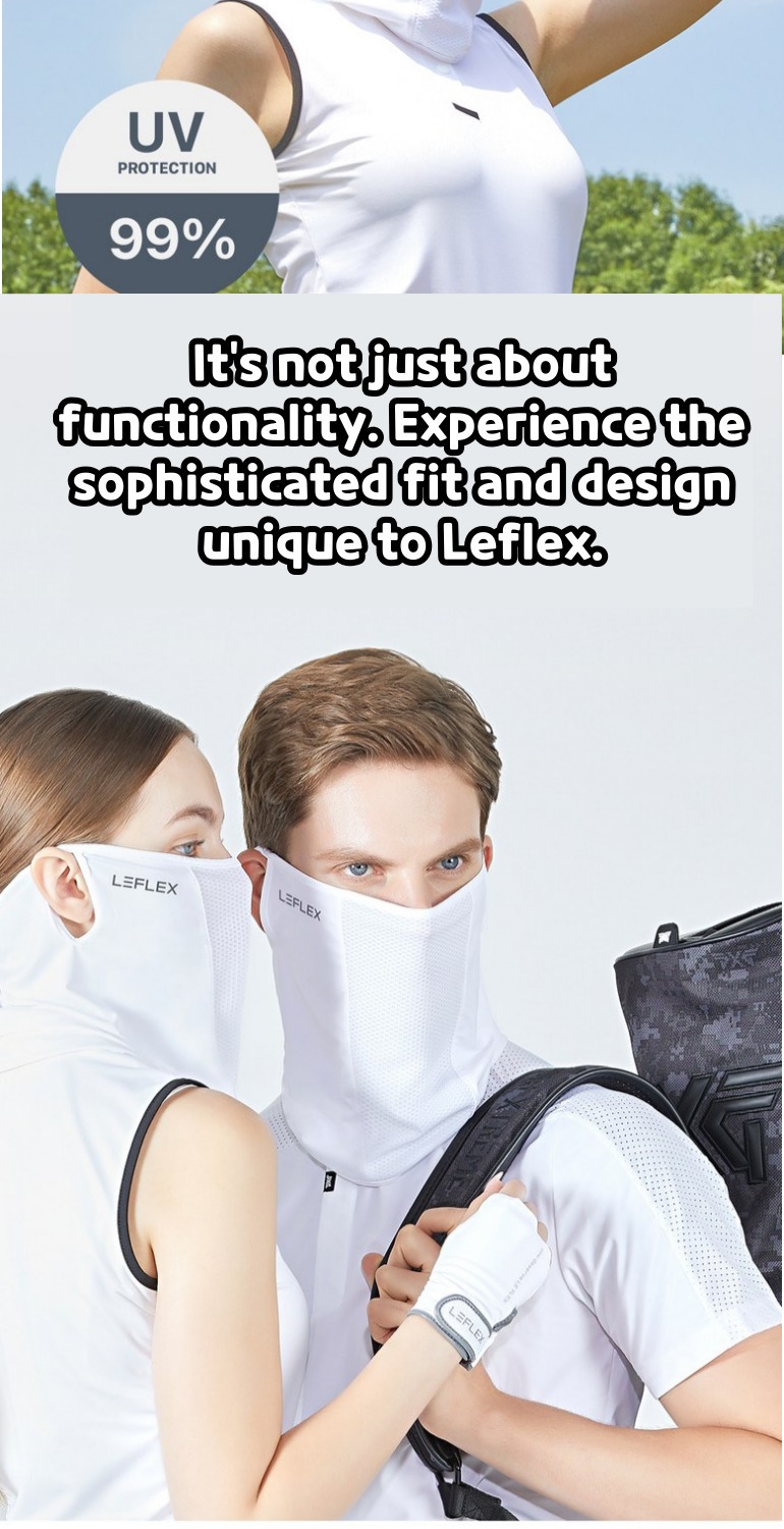 LeFlex UV Protection Golf Mask Face Sunshade Women Men Cool Premium free size 3Color(Black ...