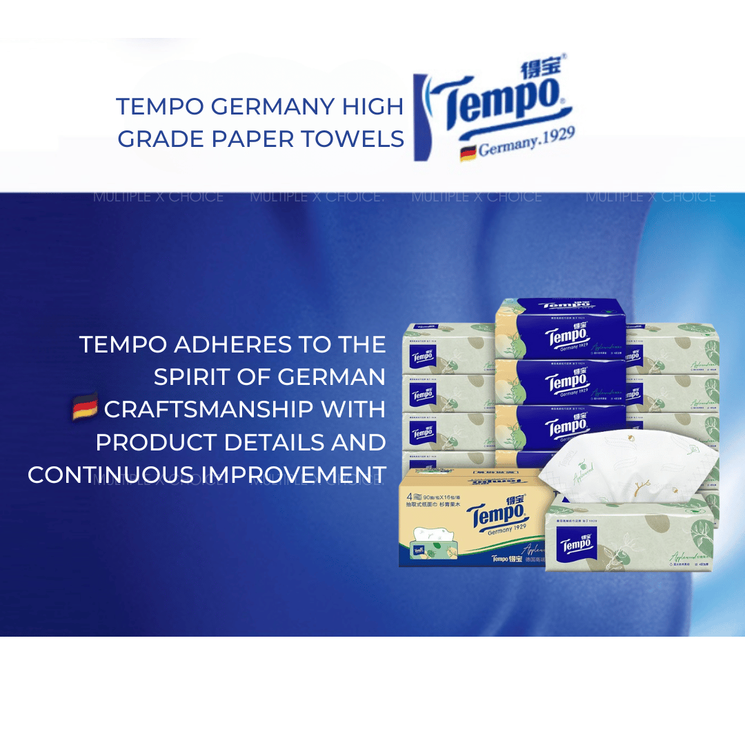 Tempo 4-Ply Facial Tissue Paper - Carton (Applewood Scented) 90 Sheets ...