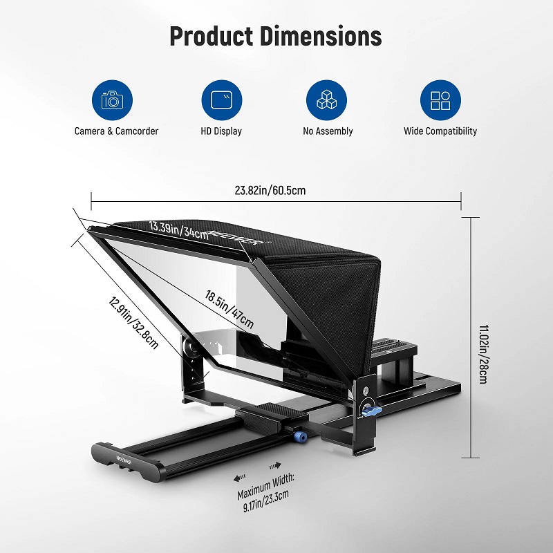 Neewer X17 Mark II 17" Tablet Teleprompter (For 17” Tablet's width up ...