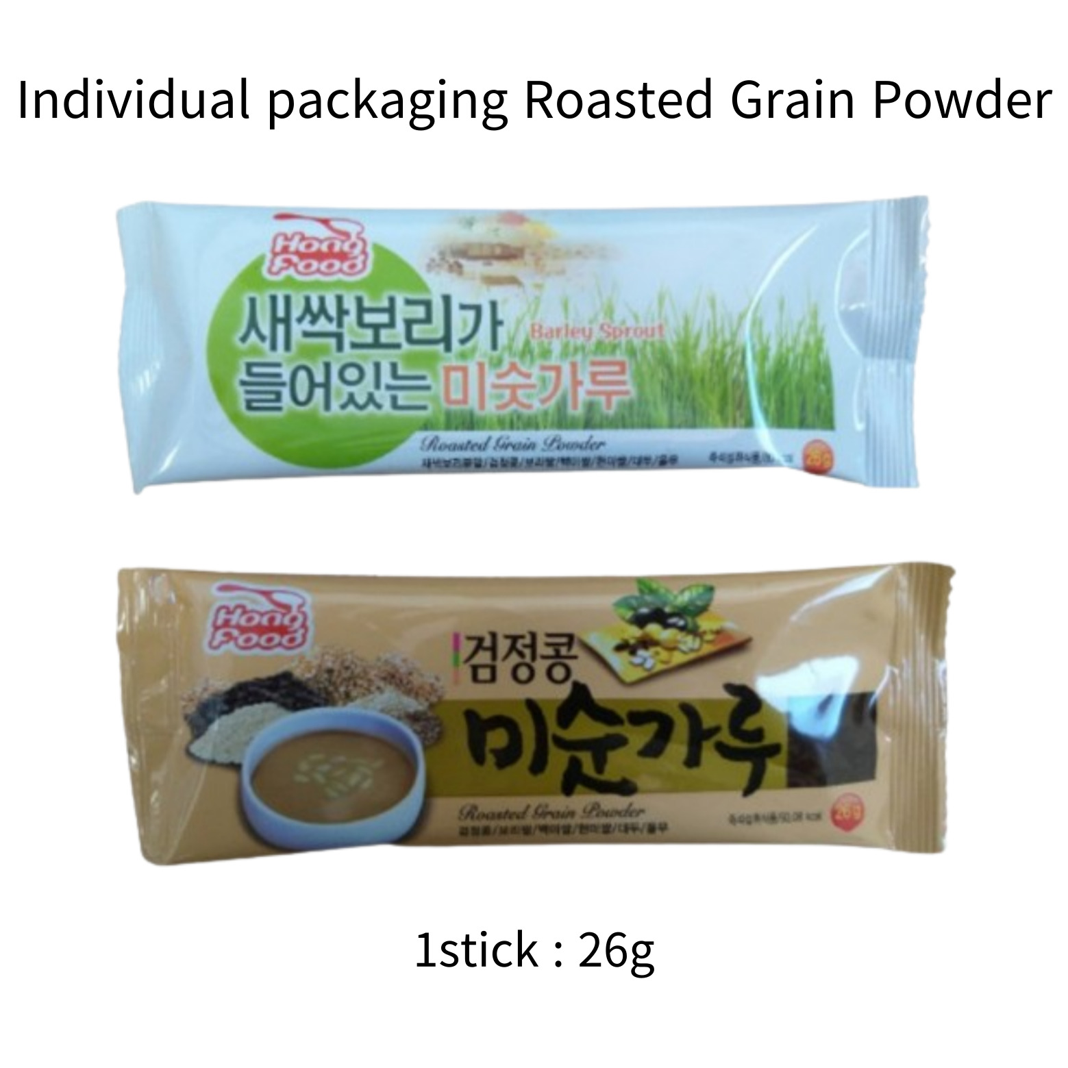 KOREA 🇰🇷 Roasted Grain Powder Sticks 26g x 20s / Individual packaging ...