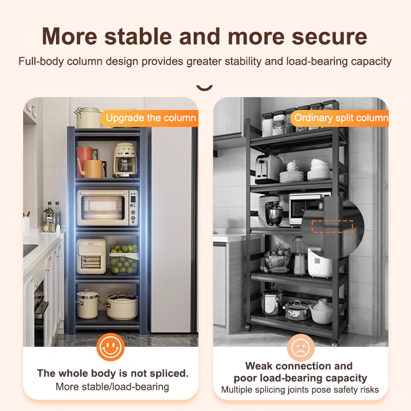 PM Kitchen Storage Metal Rack Boltless Shelf Kitchen Shelf Microwave ...