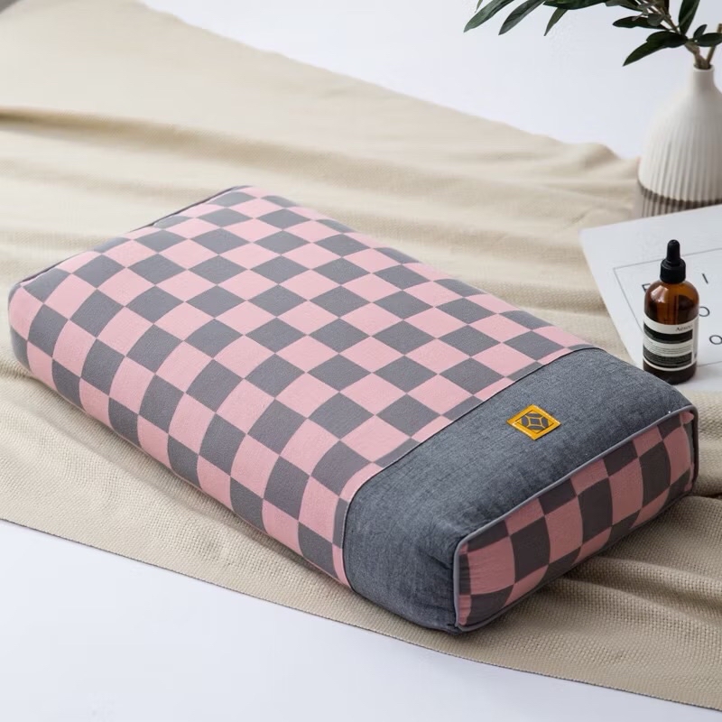 Buckwheat Pillow Neck and Back Support Cottom Guaze Casing Removable ...