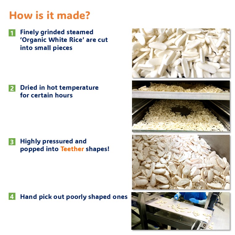 HAESSAL 100% KOREAN ORGANIC RICE Teethers & Finger Sticks -baby first ...