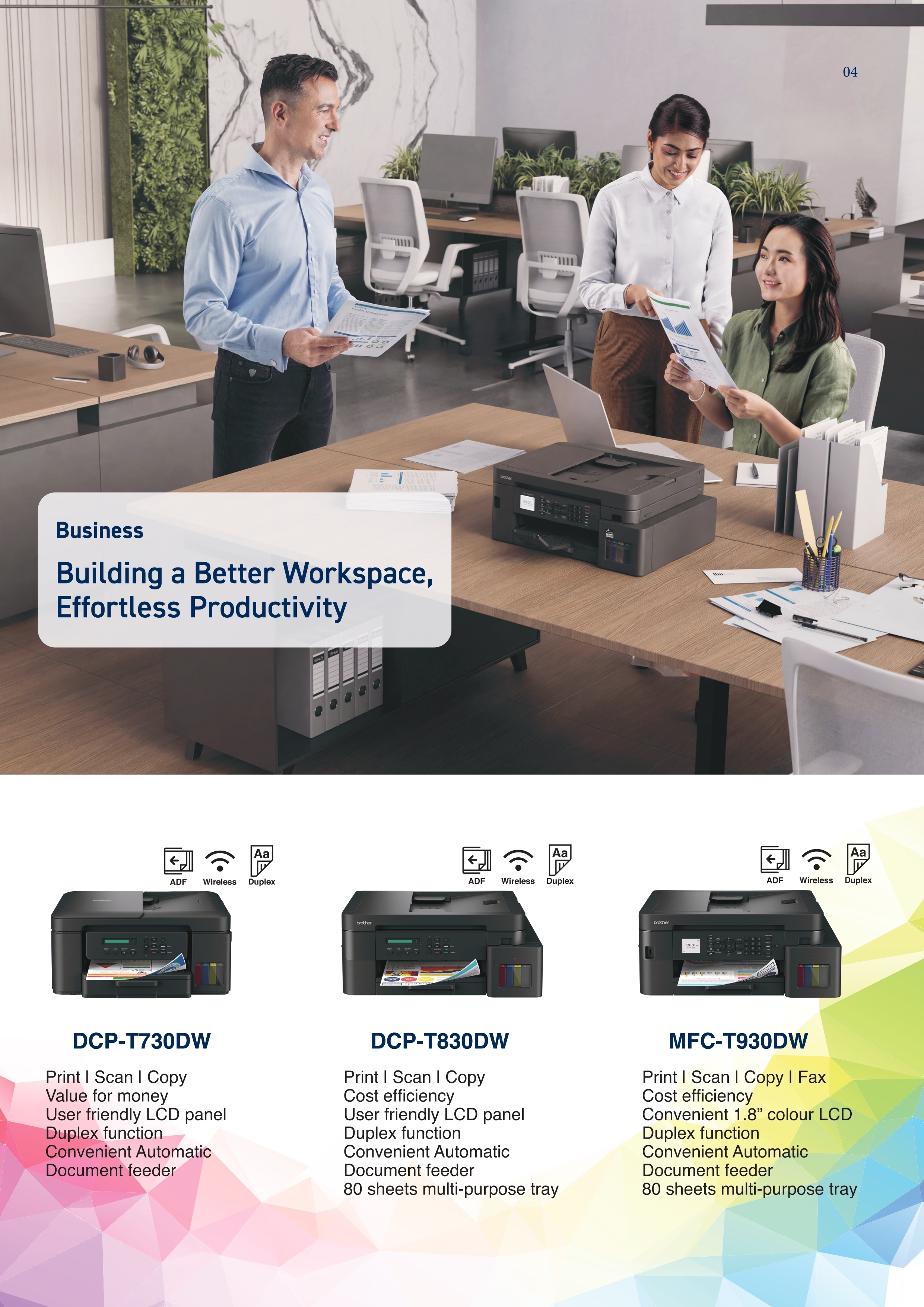 Brother DCP-T830DW A4 3-in-1 Wireless Colour Ink Tank Printer | Refill ...