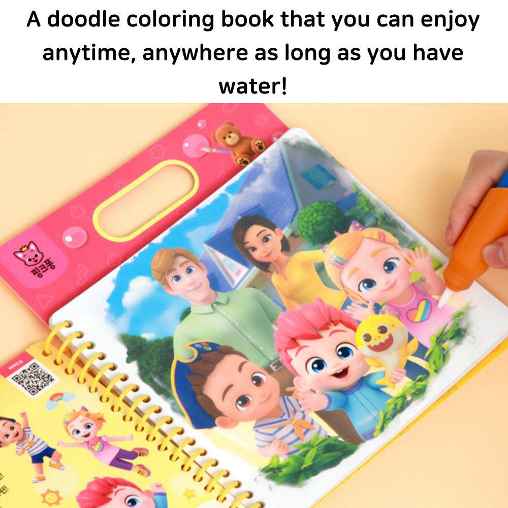 Pinkfong Bebefinn Magic Water Book Water Painting Book Bebefinn Doodle ...