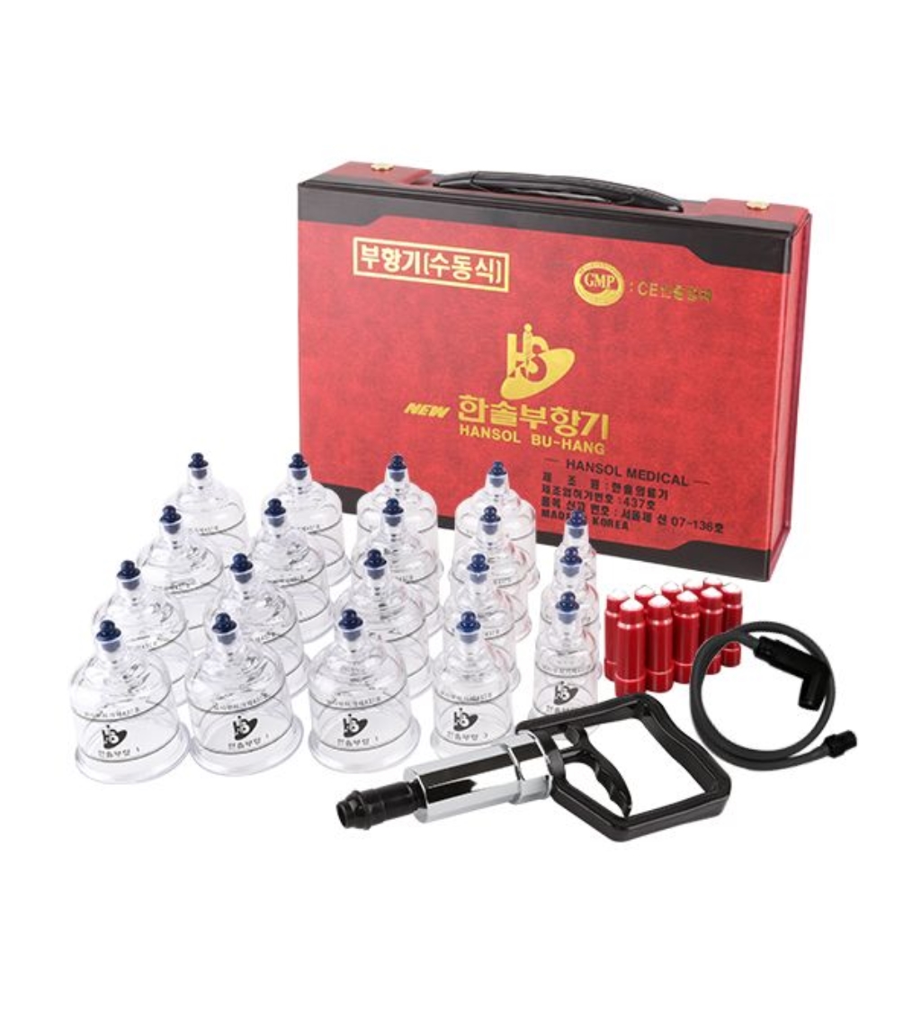 Hansol Cupping Therapy Set 19 Cups / 30 Cups / Korean Vacuum Suction ...