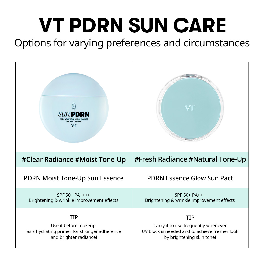 [VT] PDRN Moist Tone-up Sun Essence 50ml Watery sun essence SPF 50+, PA ...