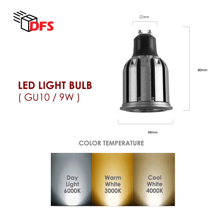 DFS LED LIGHT GU10 Bulb Tri-Tone 4W 5W 9W [Spotlight Track Light ...