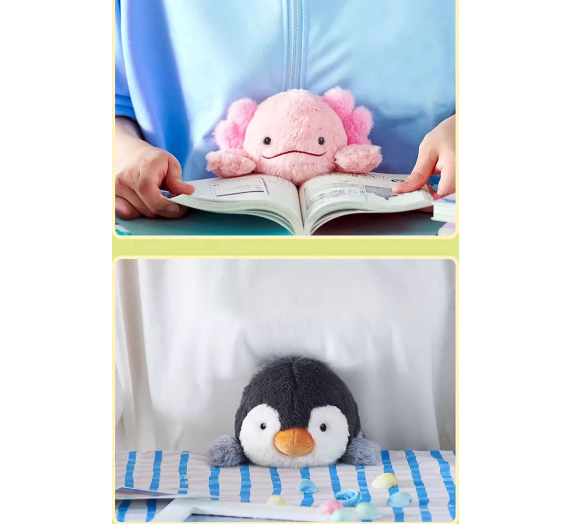 Posture Pals Plushie Unicorn Dino Axolotl Mofusand Shark Tempura Panda ...