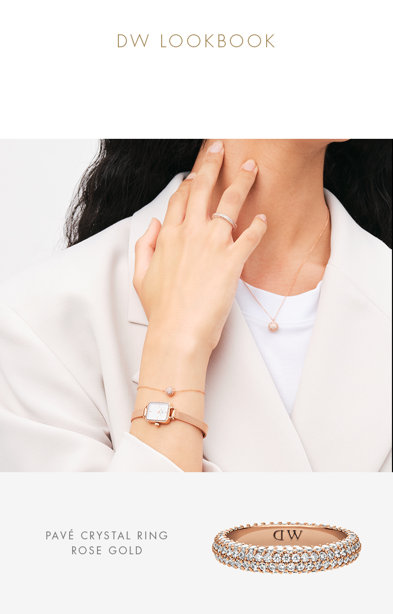 Daniel Wellington Pavé Crystal Ring Rose Gold / Silver / Gold Fashion ...