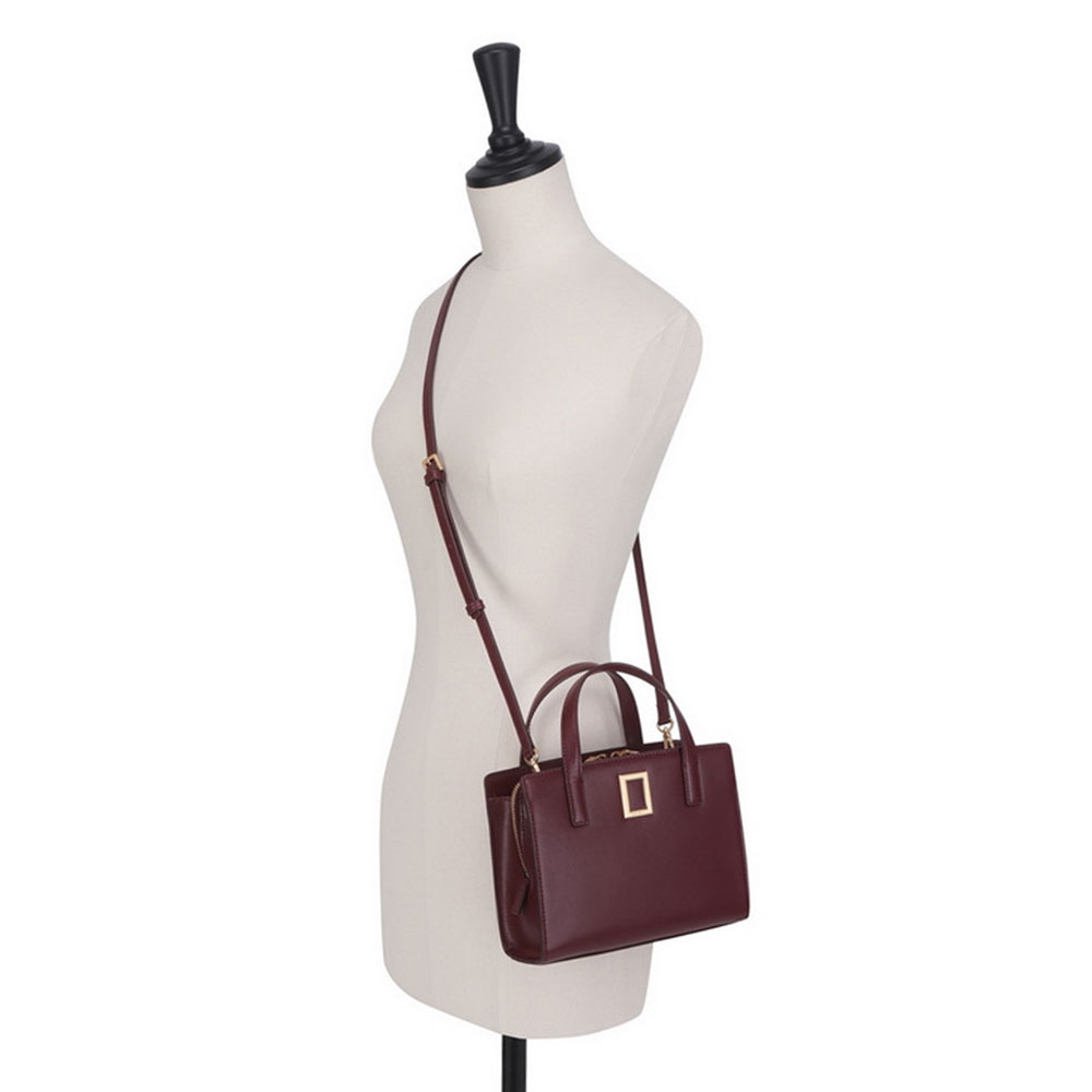 [COURONNE] Square Crossbody Shoulder Tote Bag 23 (Wine) | Shopee Malaysia