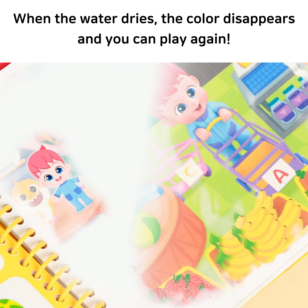 Pinkfong Bebefinn Magic Water Book Water Painting Book Bebefinn Doodle ...
