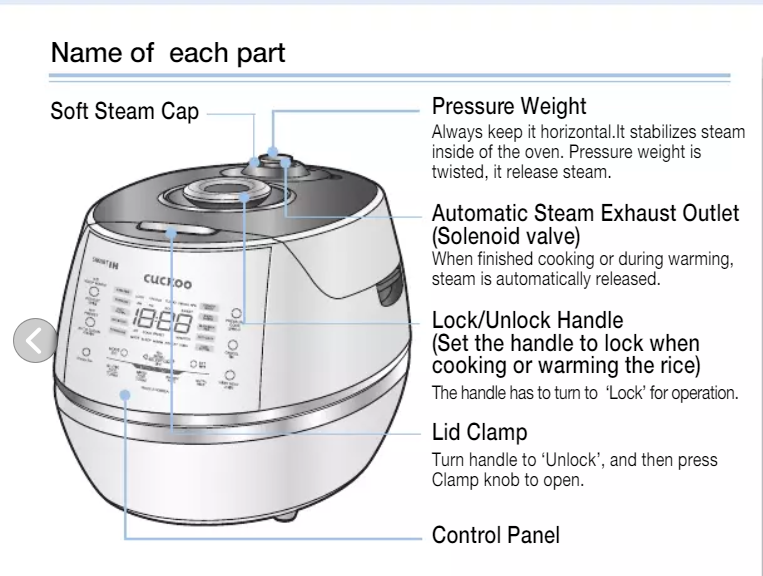 Cuckoo Electronics IH Electric Pressure Rice Cooker Grace Silver fot 6 ...