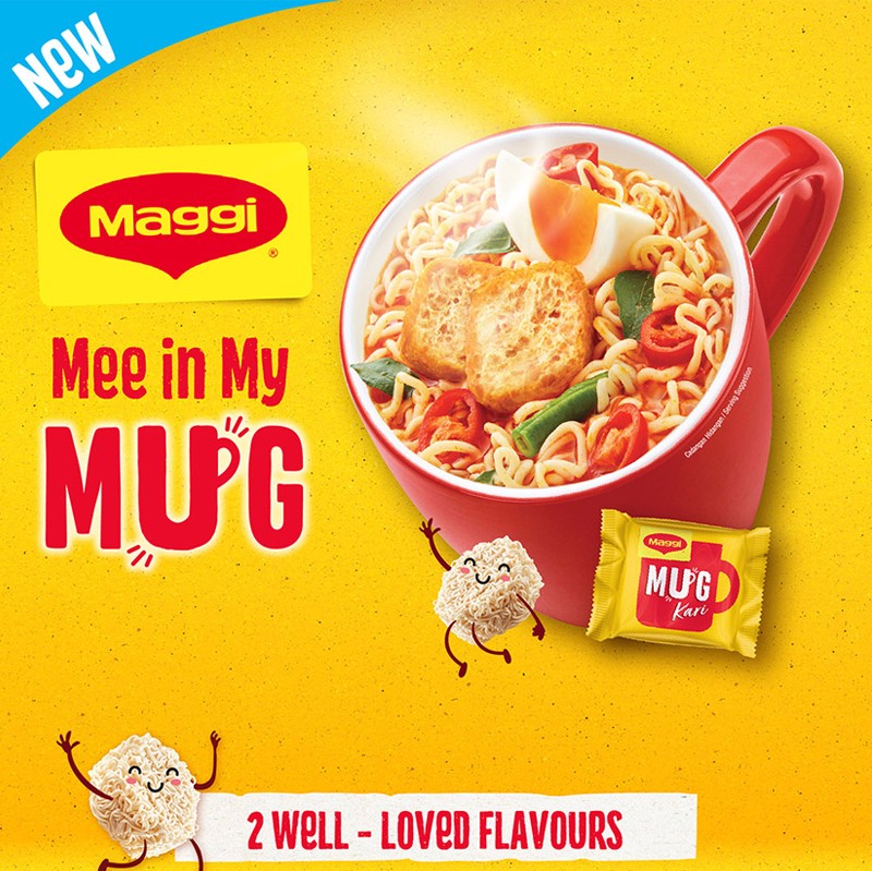 (1 Box = 4 Packs) Maggi Mug Instant Curry Noodle Chicken Noodle Cup ...
